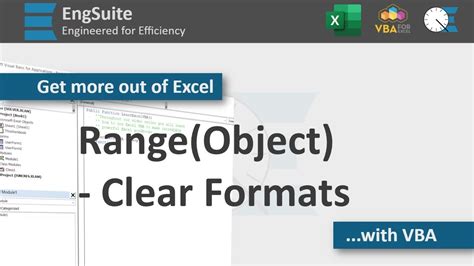 Clear Formats Cells And Ranges Excel Vba Youtube