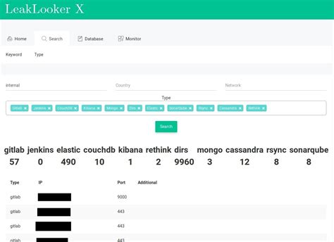 GitHub Woj Ciech LeakLooker X LeakLooker GUI Discover Browse And Monitor Database Source
