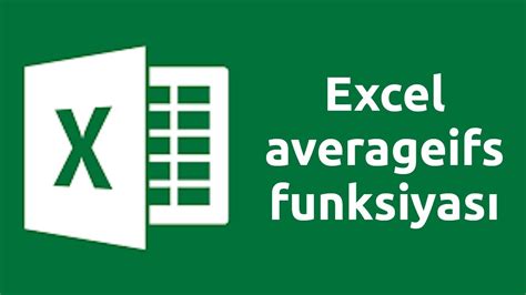 Excel Dərsləri Averageifs Funksiyası Youtube