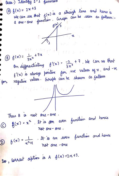 [solved] what is equation question 18 identify a one to one function