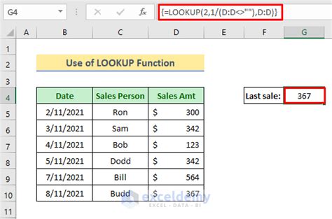 Excel VLOOKUP To Find Last Value In Column With Alternatives