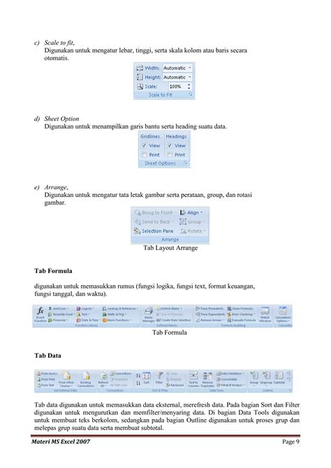 Menu Dan Ikon Microsoft Excel 2007 Pdf