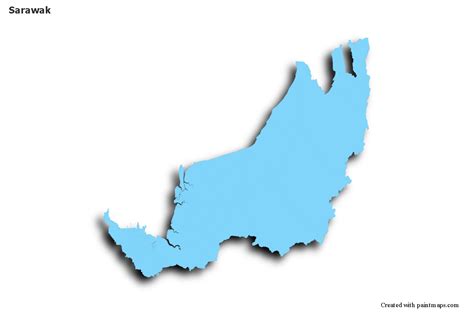 Sarawak Map Outline