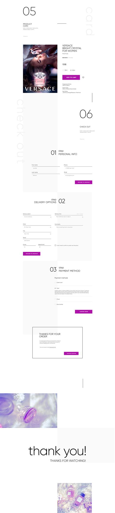 UX UI Design For Online Perfume Shop On Behance