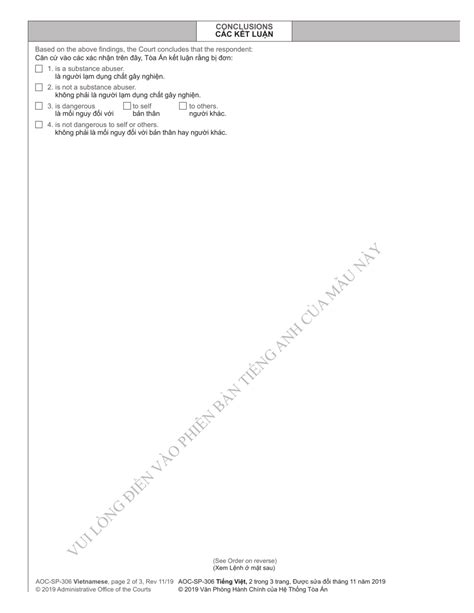 Form AOC SP Download Printable PDF Or Fill Online Involuntary Commitment Order Substance