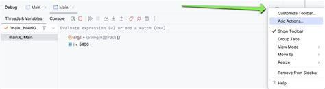 Evaluate Expression To The Main Debugger Toolbar New Ui IDEs
