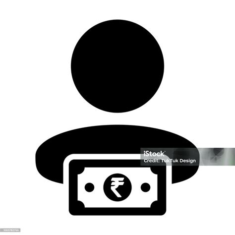 루피 통화 돈 기호 평면 색 문양 그림에서 금융 비즈니스에 대 한 이익 아이콘 벡터 남성 사용자 사람 프로필 아바타 감독에 대한 스톡 벡터 아트 및 기타 이미지 Istock