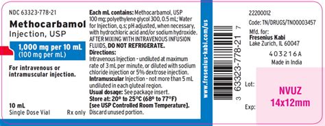 Methocarbamol Injection Package Insert Prescribing Info