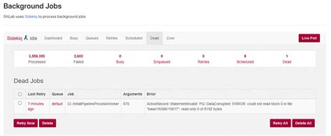 Activerecordstatementinvalid Pgdatacorrupted Error Could Not