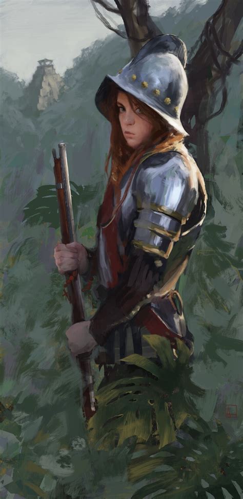 Conquistadora арт барышня арт девушка Art барышня Art Girl девушки в броне девушка с