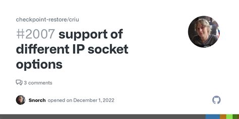 Support Of Different Ip Socket Options · Issue 2007 · Checkpoint