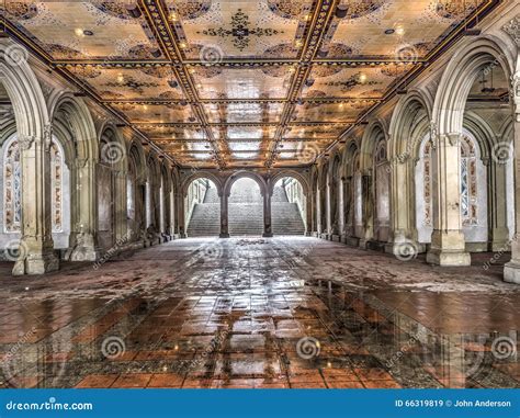 Bethesda Terrace Central Park New York City Imagen De Archivo