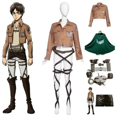 Attack On Titan Cosplay Costume Anime Eren Jaeger Outfits Hange Zoe