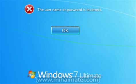 Windows User Account Password Not Working Mihai MATEI