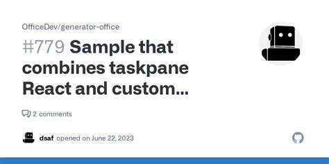 Sample That Combines Taskpane React And Custom Functions · Issue 779