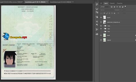 Kazakhstan Passport Psd Format In Fully Editable Template New Psd