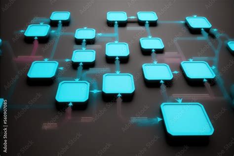 Digital Colorful Flow Chart Management Prozess Connected Lab Created