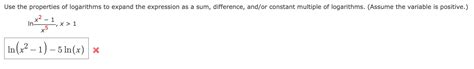 Solved Use The Properties Of Logarithms To Expand The