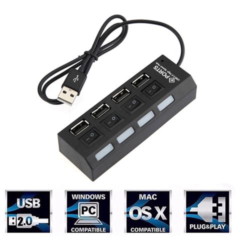 USB 2 0 HUB 4 Port LED On Off Switch Shopee Malaysia