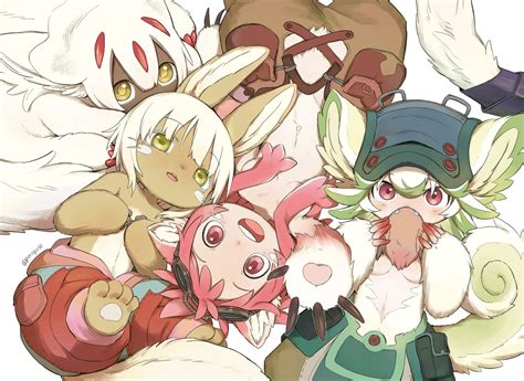 Nanachi Faputa Prushka Mitty And Mitty Made In Abyss Drawn By