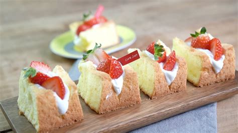 부드럽고 촉촉한 쉬폰 샌드 딸기 케이크 만들기 Chiffon Strawberry Cake 지니 Jiny Youtube