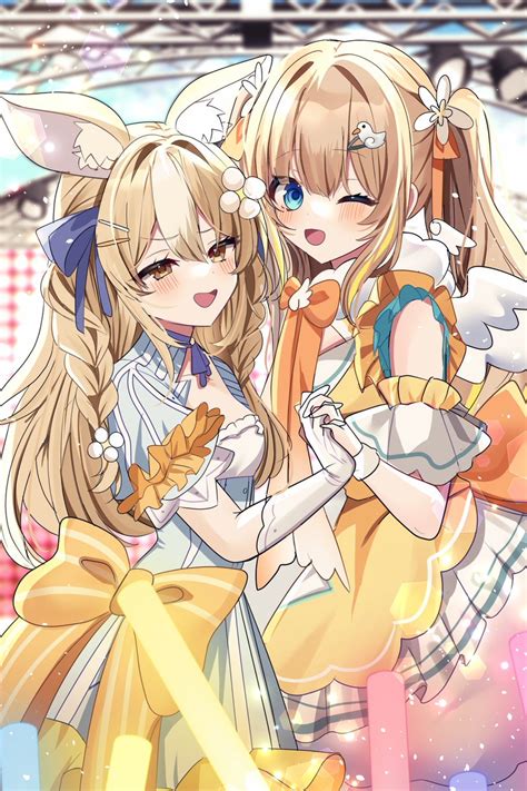 Skebリク 綿宮あひるちゃんと 飴望にぃなちゃんありがとうございました ゆののイラスト