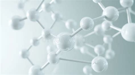 Molecular Structure With White Spheres And Connecting Rods On A Light