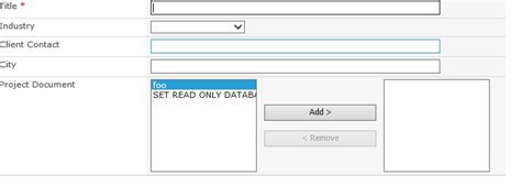 Jquery Populate MultiLookupList Remove Item SharePoint Stack Exchange