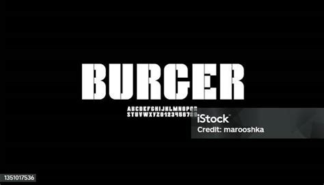 추상 디지털 대담한 글꼴 현대 기술 알파벳 강한 스텐실 문자와 숫자 벡터 일러스트 10eps 로고에 대한 스톡 벡터 아트 및 기타 이미지 Istock