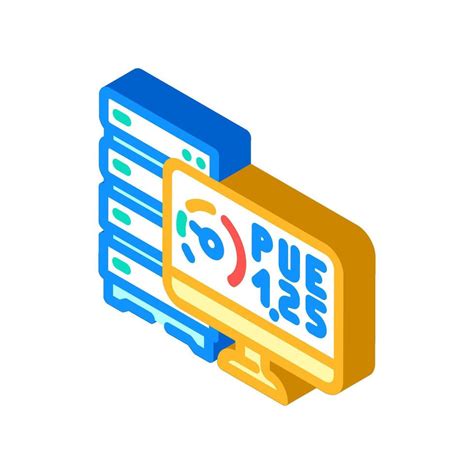 Power Usage Effectiveness Meter Isometric Icon Illustration 54192060