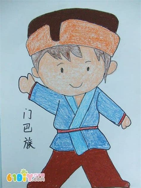 门巴族卡通布朗族卡通水族卡通文秘苑图库