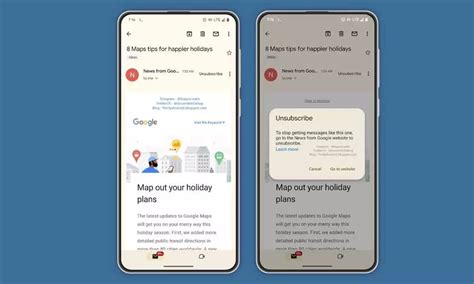 gmail for android introduces unsubscribe button for unwanted emails