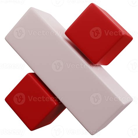 3d Rendering Cross Mark Isolated 10834847 Png
