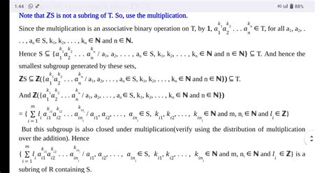 Cyclic Group To Subgroup Subring And Ideal Generated By A Subset