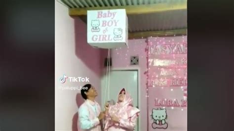 Bikin Pesta Gender Reveal Sederhana Bertema Hello Kitty Pasangan Ini Tuai Pujian Bahagia Nggak