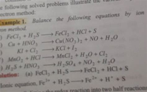 e following solved problems illustrate the ectron method sample 1 balan