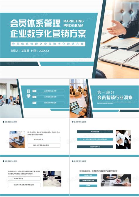 会员体系管理之企业数字化营销方案动态ppt模板下载熊猫办公