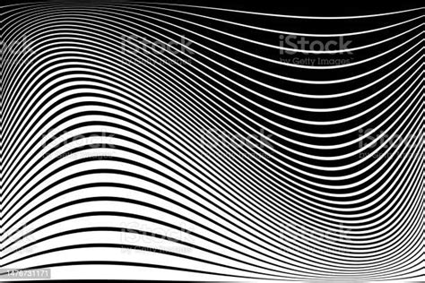 Wavy Lines Pattern With 3d Illusion And Twisting Movement Effect Stock Illustration Download