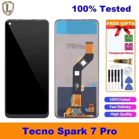 100 Tested Lcd For Tecno Spark 7 Pro Kf8 Lcd Touch Screen Display Replacement Hd Touch Screen