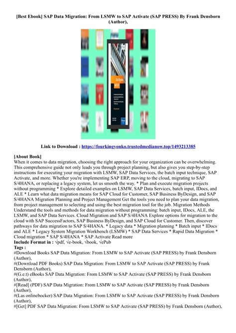 PPT View Pdf Sap Data Migration From Lsmw To Sap PowerPoint Presentation ID