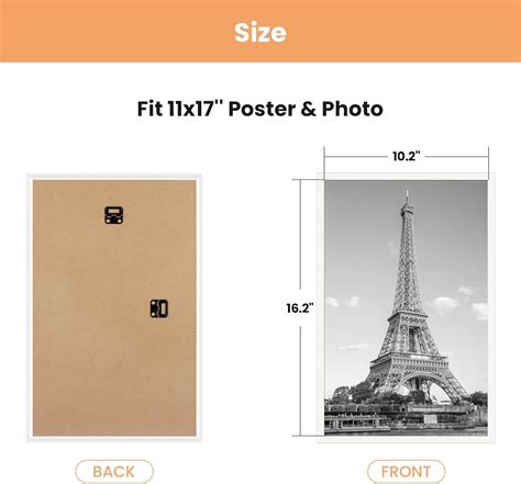 Upsimples 11x17 Frame White 3 Pack Poster Frames 11 X 17 For Horizont