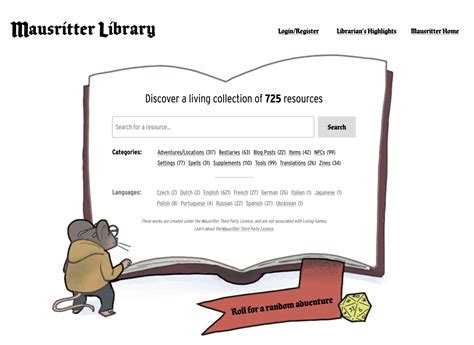Lore Library A Public Catalogue For Your Tabletop Rpg