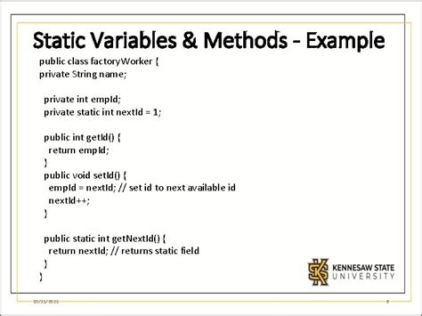 Module Static Class Members Overview