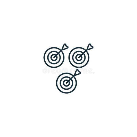 Goals Icon Monochrome Simple Sign From Performance Collection Stock Vector Illustration Of