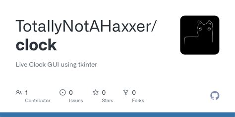 GitHub TotallyNotAHaxxer Clock Live Clock GUI Using Tkinter