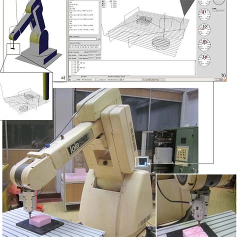 robot machining simulation of the first example based on step nc task