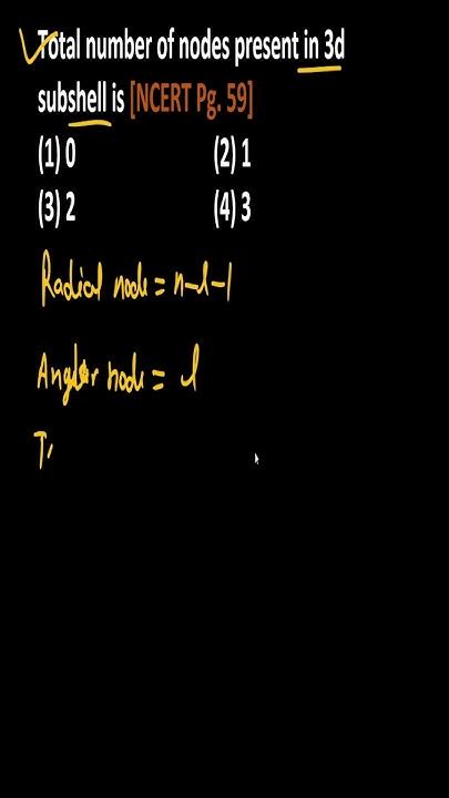 Radial Node Angular Node Total Node Neet2023 Youtube