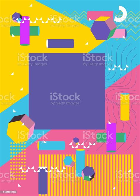 간단한 기하학적 그래픽 배경입니다 포스터 책 표지 뉴스레터 소셜 미디어 배경을 위한 추상적인 기하학적 모양 템플릿 빈티지 바쁜