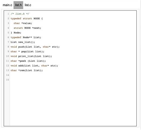 Solved Implement A Linked List In C This Is Part In A Chegg