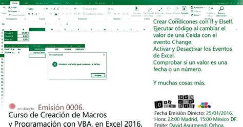Macros y Programación VBA en Excel 2016 Crear varias condiciones con If